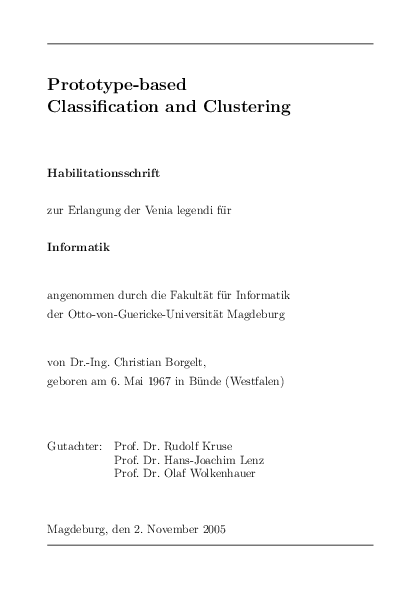 (PDF) Prototype-based classification and clustering
