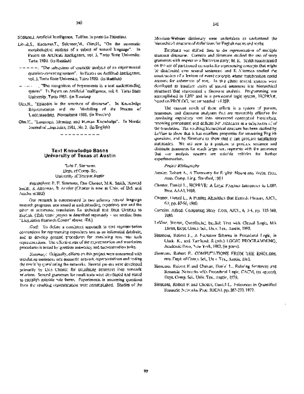 (PDF) Text knowledge bases