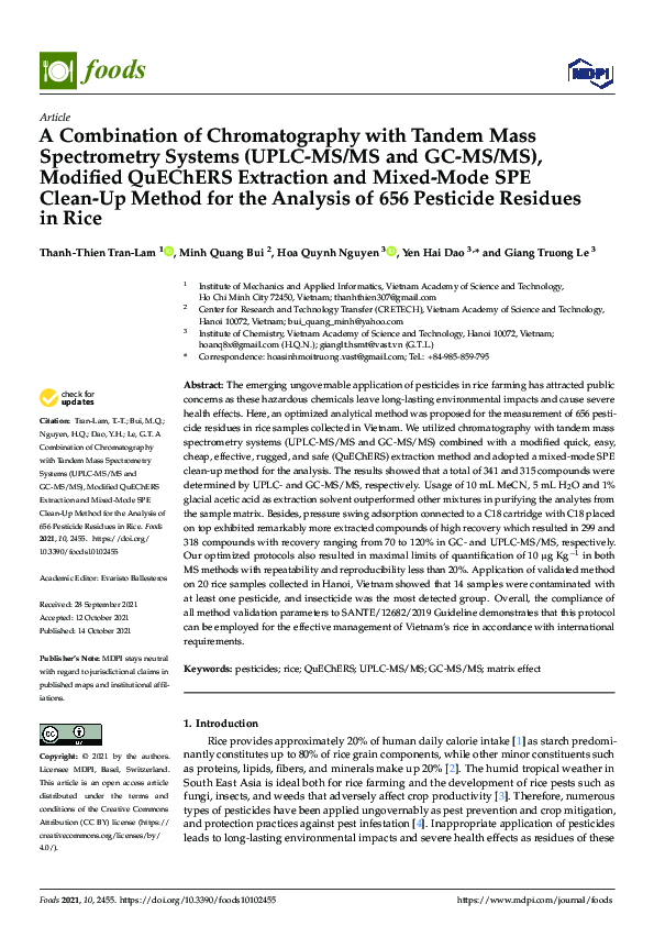(PDF) A Combination of Chromatography with Tandem Mass Spectrometry Systems (UPLC-MS/MS and GC ...