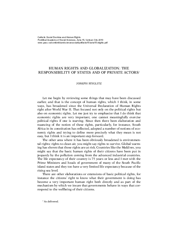 (PDF) Human Rights and Globalization