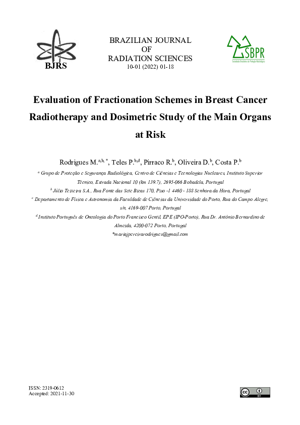 (PDF) Evaluation of Fractionation Schemes in Breast Cancer Radiotherapy and Dosimetric Study of ...
