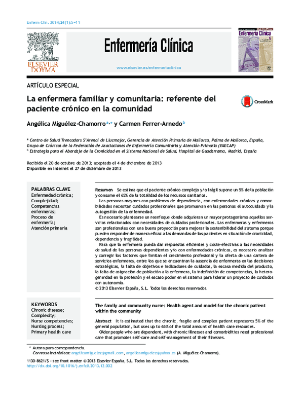(PDF) La enfermera familiar y comunitaria: referente del paciente ...