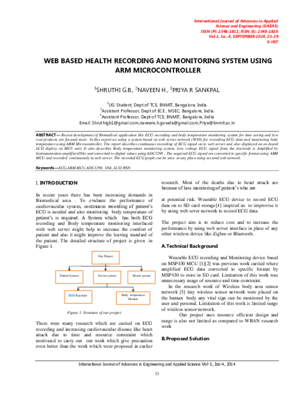 (PDF) Web Based Health Recording and Monitoring System Using Arm ...