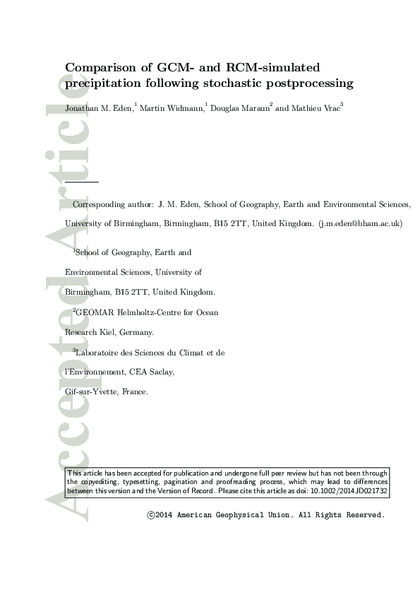 (PDF) Comparison of GCM and RCM simulated precipitation and temperature ...