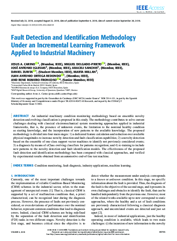 (PDF) Fault Detection and Identification Methodology Under an Incremental Learning Framework ...