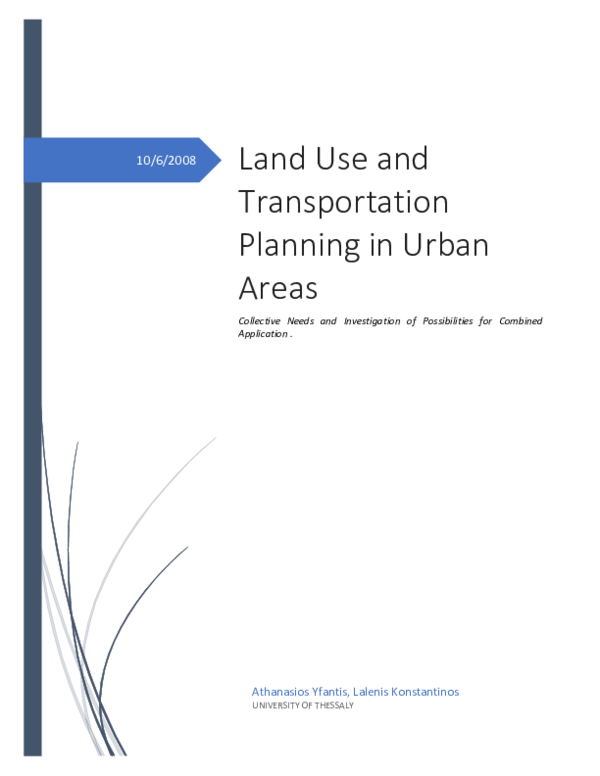 (PDF) Land Use and Transportation Planning in Urban Areas Collective ...
