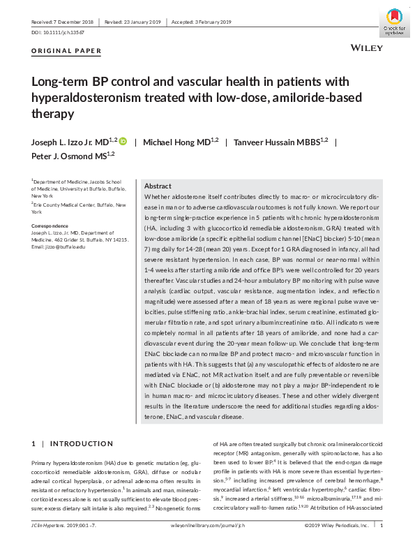 (PDF) Long‐term BP control and vascular health in patients with ...