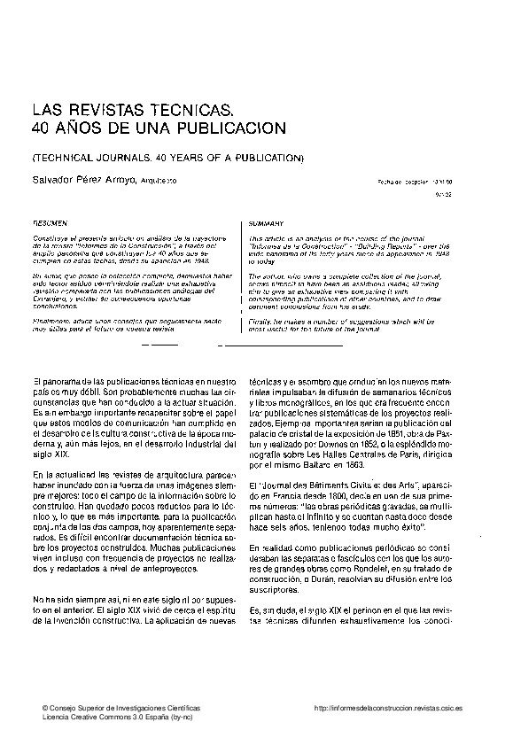 (PDF) Technical journals. 40 years of a publication