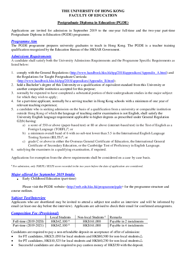 (PDF) The University of Hong Kong Faculty of Education