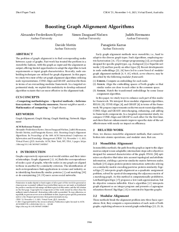 (PDF) Boosting Graph Alignment Algorithms