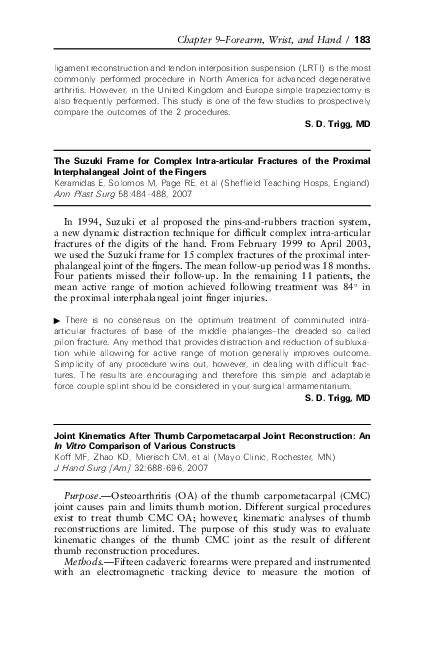 (PDF) The Suzuki Frame for Complex Intraarticular Fractures of the Thumb