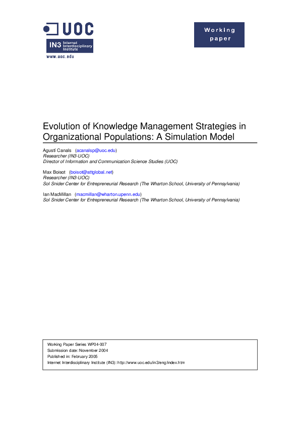 (PDF) Evolution of knowledge management strategies in organizational ...