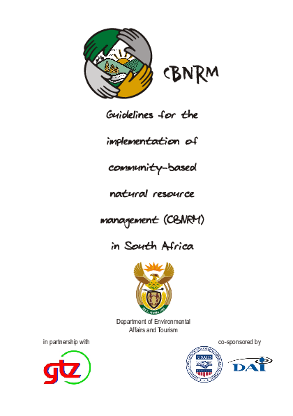 (PDF) Guidelines for the implementation of CBNRM in South Africa