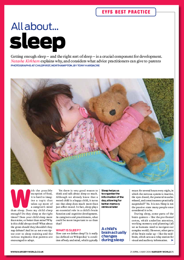 (PDF) EYFS Best Practice: All about … sleep