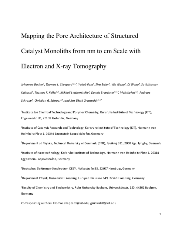 Mapping the Pore Architecture of Structured Catalyst Monoliths from nm ...