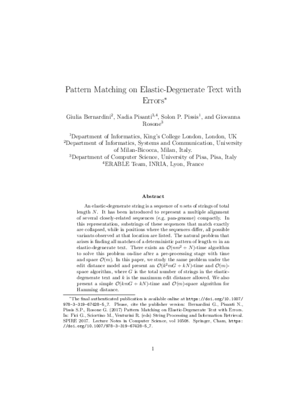 (PDF) String Processing and Information Retrieval