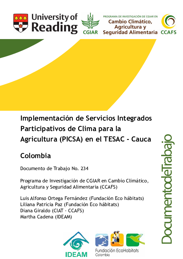 (PDF) Implementación de Servicios Integrados Participativos de Clima ...