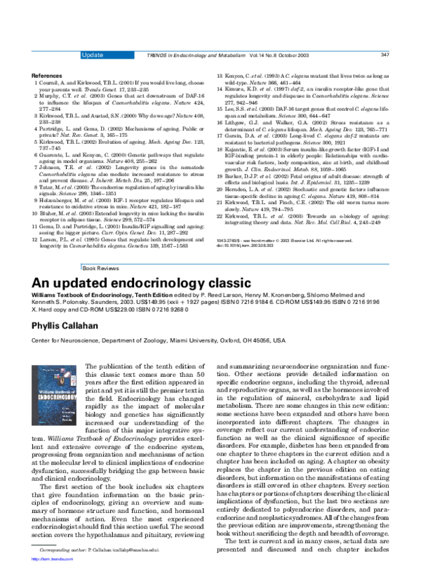 (PDF) An updated endocrinology classic