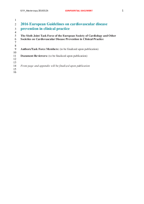 (PDF) 2016 European CVD Prevention Guidelines