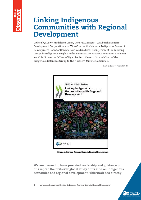 (PDF) Linking Indigenous Communities with Regional Development