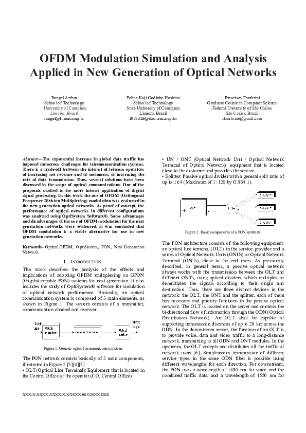 (PDF) OFDM Modulation Simulation and Analysis Applied in New Generation ...