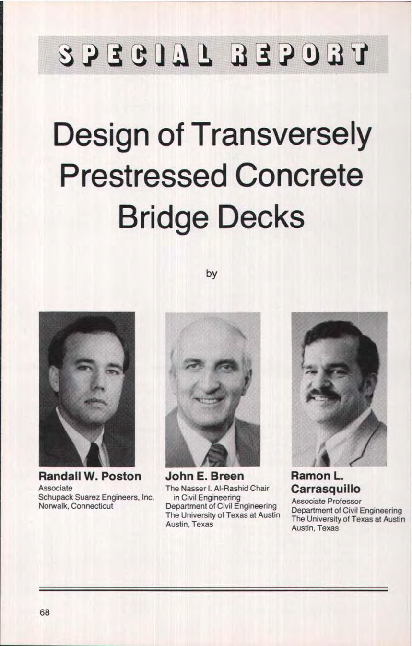(PDF) Design of Transversely Prestressed Concrete Bridge Decks