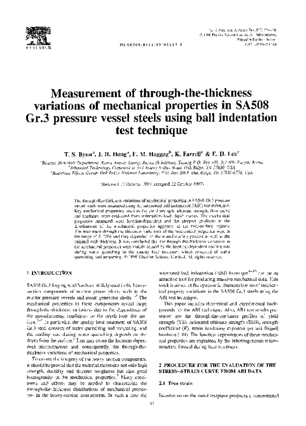 (PDF) Measurement of through-the-thickness variations of mechanical ...