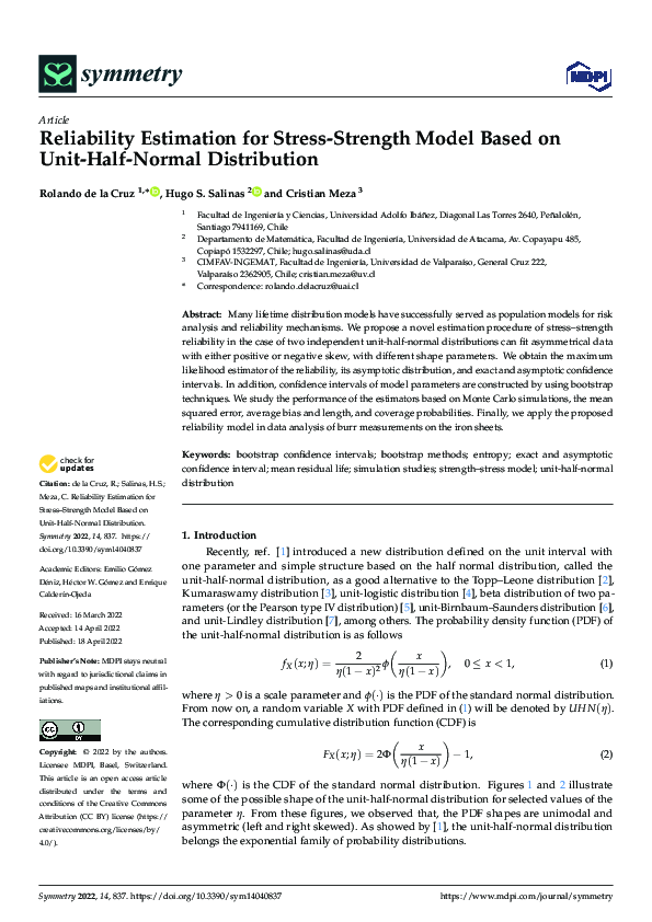 (PDF) Reliability Estimation for Stress-Strength Model Based on Unit ...