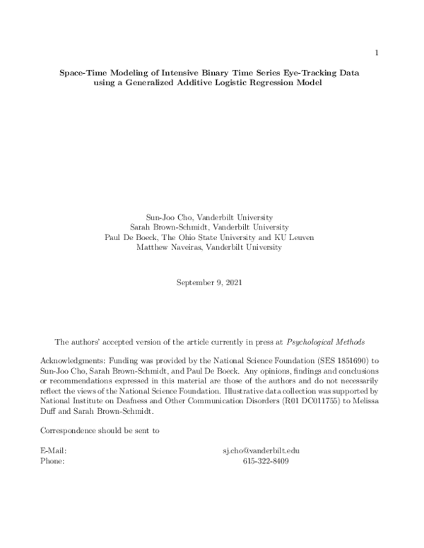 (PDF) Space-time modeling of intensive binary time series eye-tracking data using a generalized ...