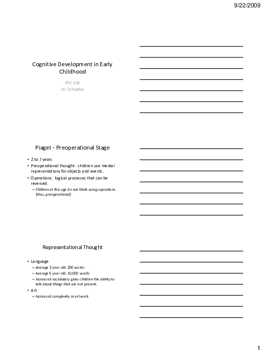 (PDF) Cognitive Development in Early Childhood