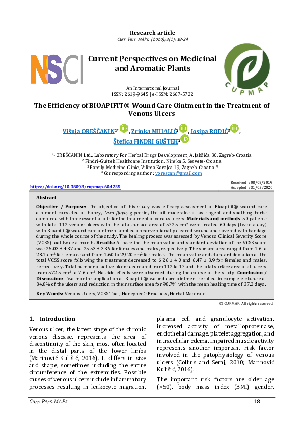 (PDF) The Efficiency of BIOAPIFIT® Wound Care Ointment in the Treatment ...