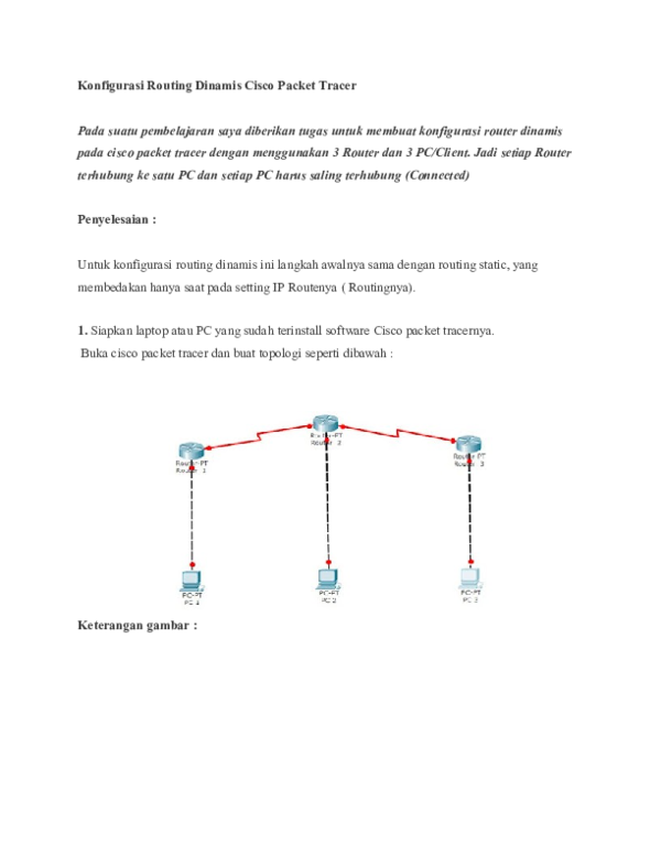 (DOC) Konfigurasi Routing Dinamis Cisco Packet Tracer