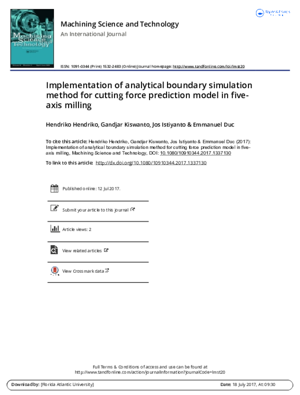 Pdf Implementation Of Analytical Boundary Simulation Method For