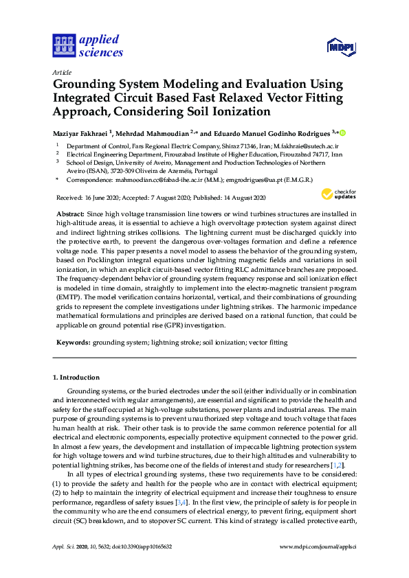 Pdf Grounding System Modeling And Evaluation Using Integrated Circuit Based Fast Relaxed