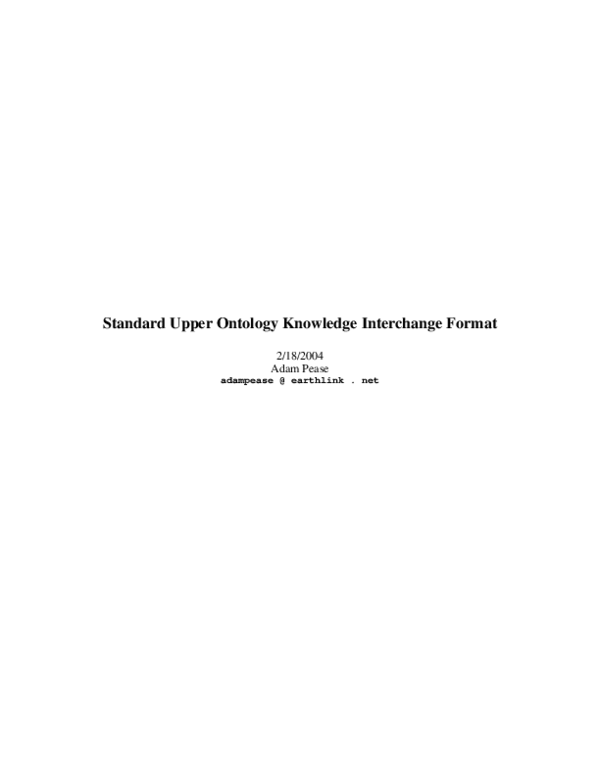 (PDF) Knowledge Interchange Format