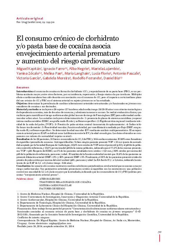 (PDF) El consumo crónico de clorhidrato y/o pasta base de cocaína ...