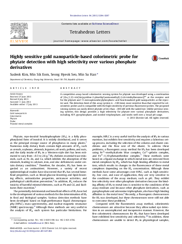 (PDF) Highly Sensitive Gold Nanoparticle-Based Colorimetric Sensing of Mercury(II) through ...
