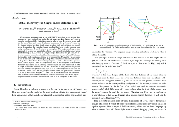 (PDF) Detail recovery for single-image defocus blur