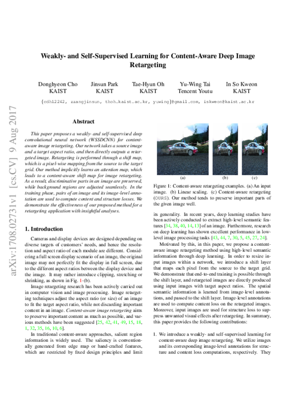 (PDF) Weakly- and Self-Supervised Learning for Content-Aware Deep Image ... (PDF) Weakly- and Self-Supervised Learning for Content-Aware Deep Image ...