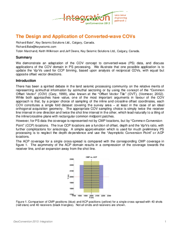 (PDF) The design and application of converted-wave offset vector tiles