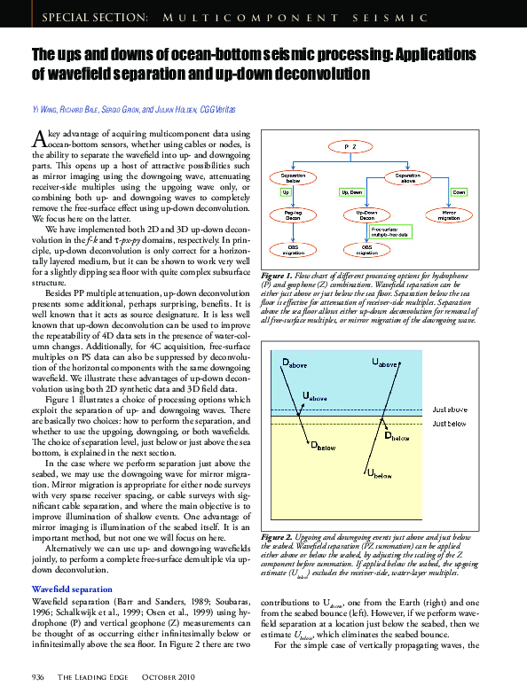 (PDF) The ups and downs of ocean-bottom seismic processing: Applications of wavefield separation ...