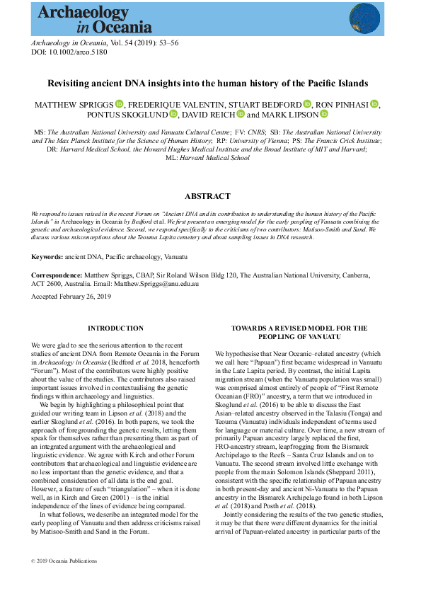 (PDF) Revisiting ancient DNA insights into the human history of the ...