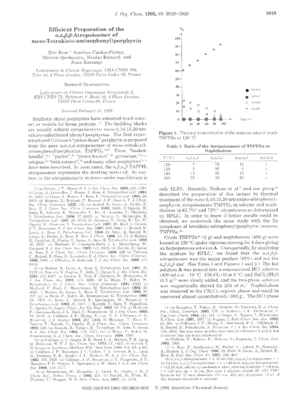 (PDF) Efficient Preparation of the .alpha.,.alpha.,.beta.,.beta.-Atropoisomer of meso-Tetrakis(o ...