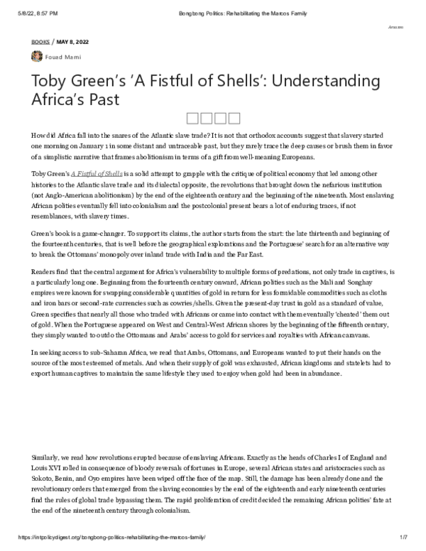 (PDF) A Fistfull of Shells A review