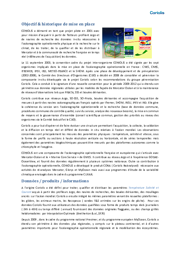 (PDF) Coriolis : contribution au rapport CNES/INSU observation de la terre