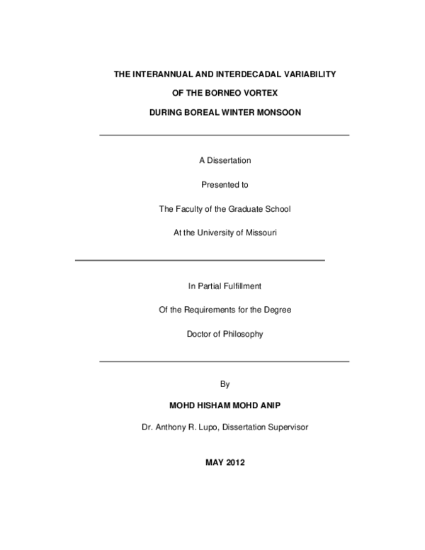 (PDF) The interannual and interdecadal variability of the Borneo vortex ...