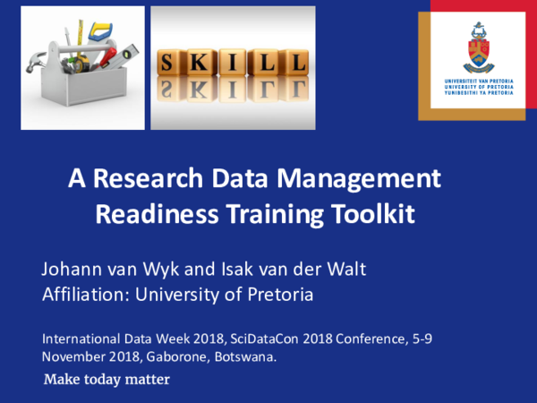 (PDF) A Research Data Management Readiness Training Toolkit