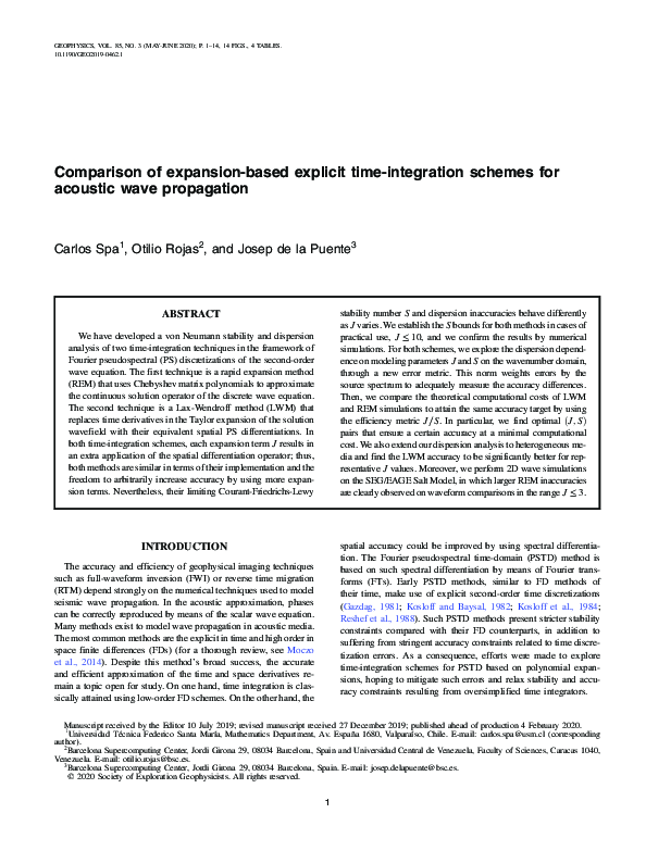 (PDF) Comparison of expansion-based explicit time integration schemes ...