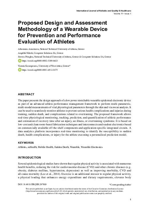 (PDF) Proposed Design and Assessment Methodology of a Wearable Device ...
