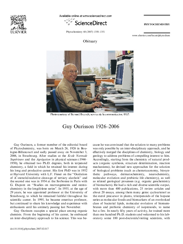 (PDF) Guy Ourisson 1926–2006